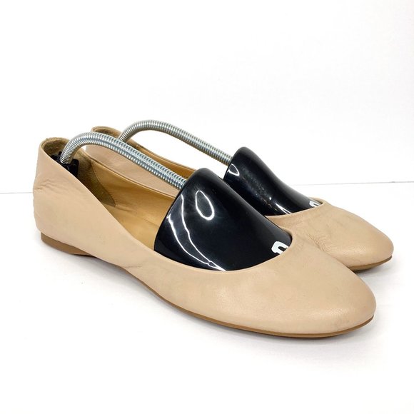 J. Crew | Shoes | J Crew Ballet Flats Size 9 Beige Nude Cece Made In ...